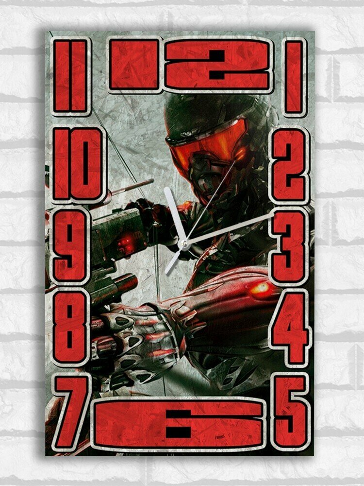 Настенные бесшумные часы ОСП, игра Crysis - 668