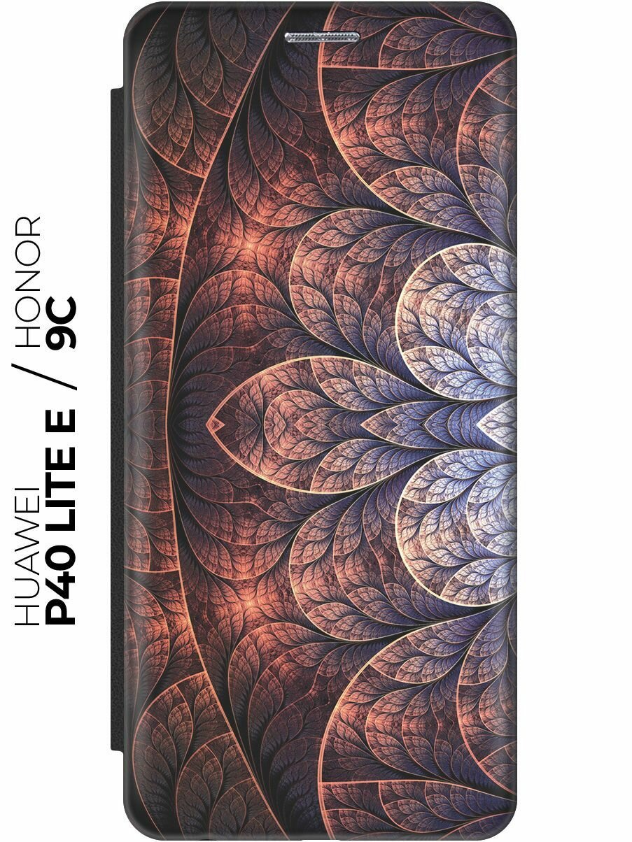 Чехол-книжка Умиротворенность на Honor 9C / Huawei P40 Lite E / Хуавей П40 Лайт Е / Хонор 9С черный