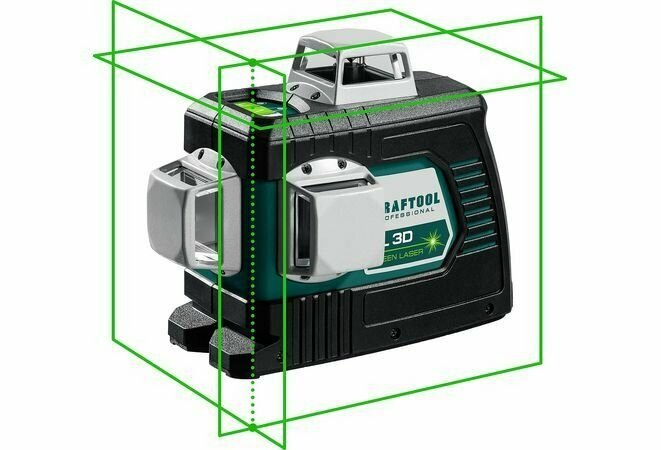 Нивелир лазерный LL 3D, Professional, зеленый KRAFTOOL