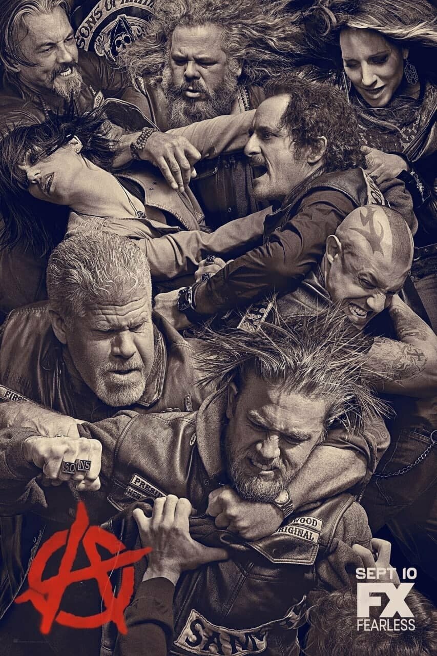 Плакат, постер Сыны анархии (Sons of Anarchy, 2008-2014г) на бумаге, размер 21х30см