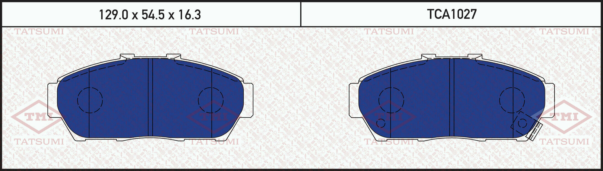 Tatsumi колодки тормозные дисковые передние tca1027
