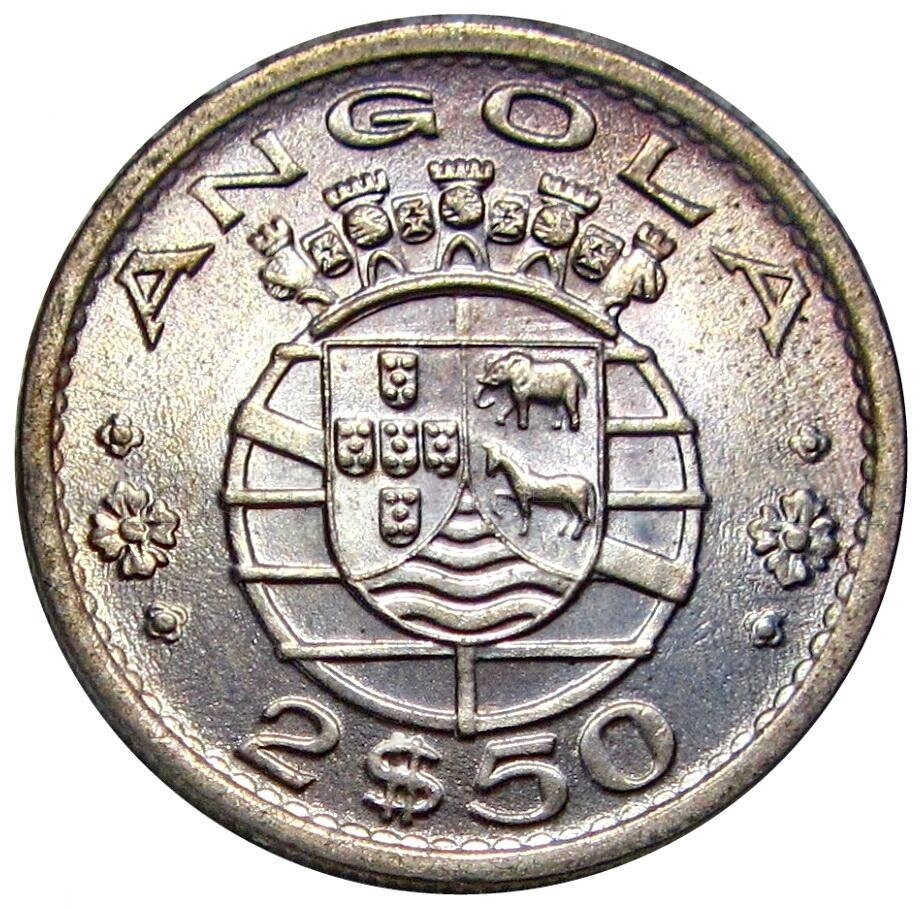 2.5 эскудо 1974 Ангола Португальская, UNC