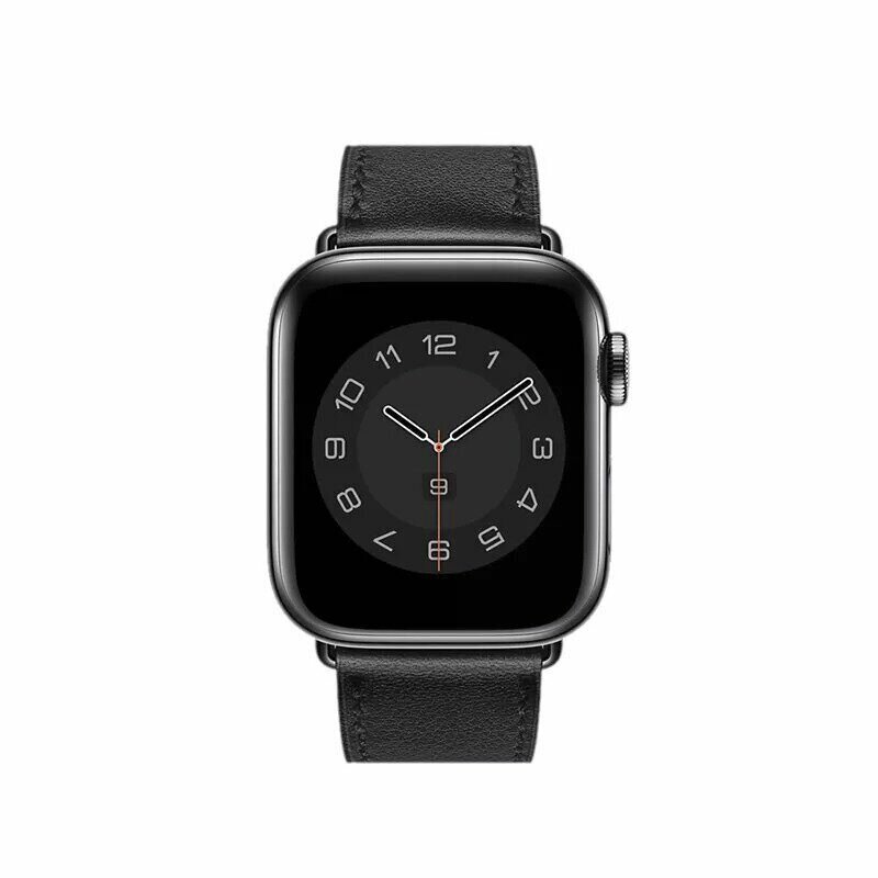 Кожаный ремешок для часов для Apple Watch 38/40/41mm WiWU Attelage Genuine Leather Watch Bands чёрный