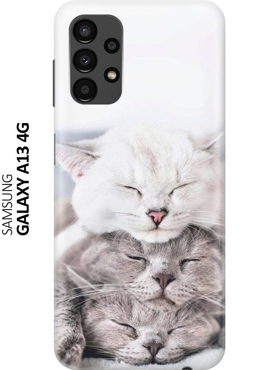 Силиконовый чехол Три кота на Samsung Galaxy A13 4G / Самсунг А13 4Г