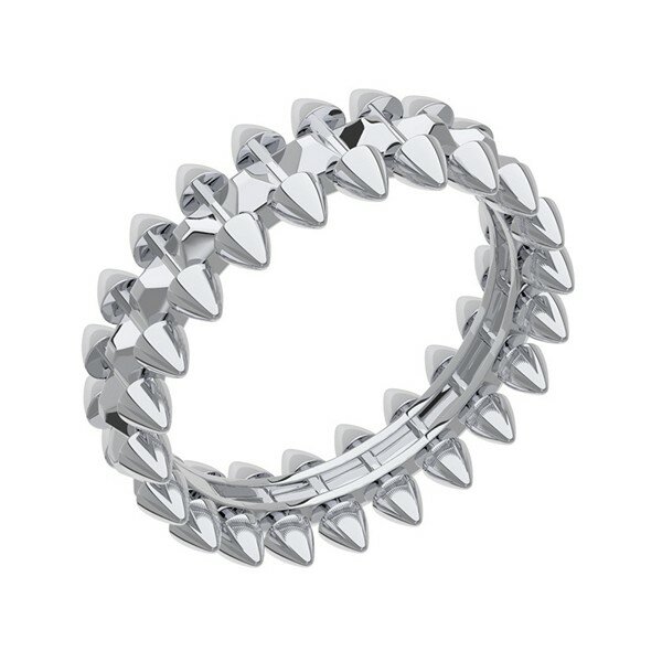 Кольцо, серебро, 925 проба, родирование