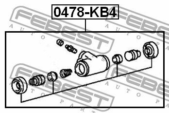 Цилиндр тормозной задний FEBEST 0478KB4