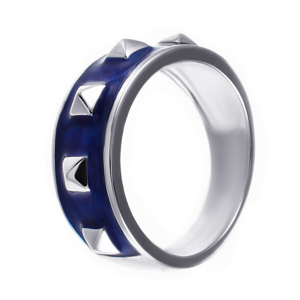 Кольцо, серебро, 925 проба, эмаль