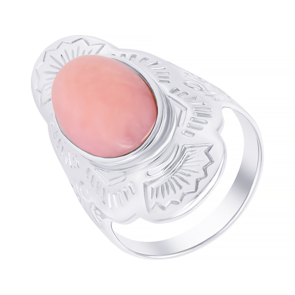 Кольцо, серебро, 925 проба, опал