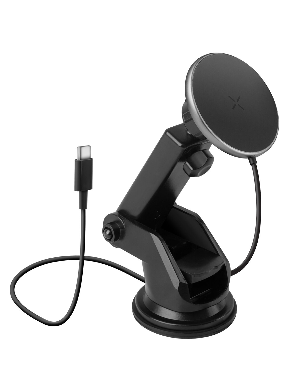 EnergEA Автодержатель-беспроводное ЗУ MagDrive 15W Air/Dash Gunmetal Black