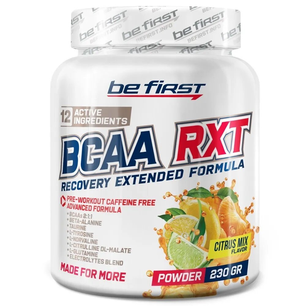 Be First BCAA RXT powder 230 гр. (Цитрусовый микс)