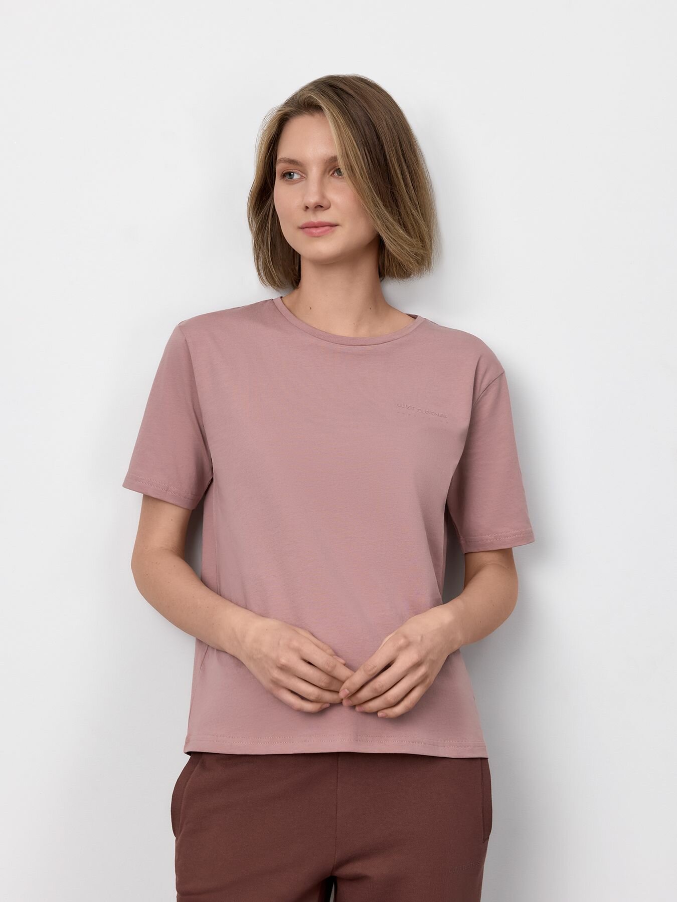 Футболка JUST CLOTHES, размер S, кофейный