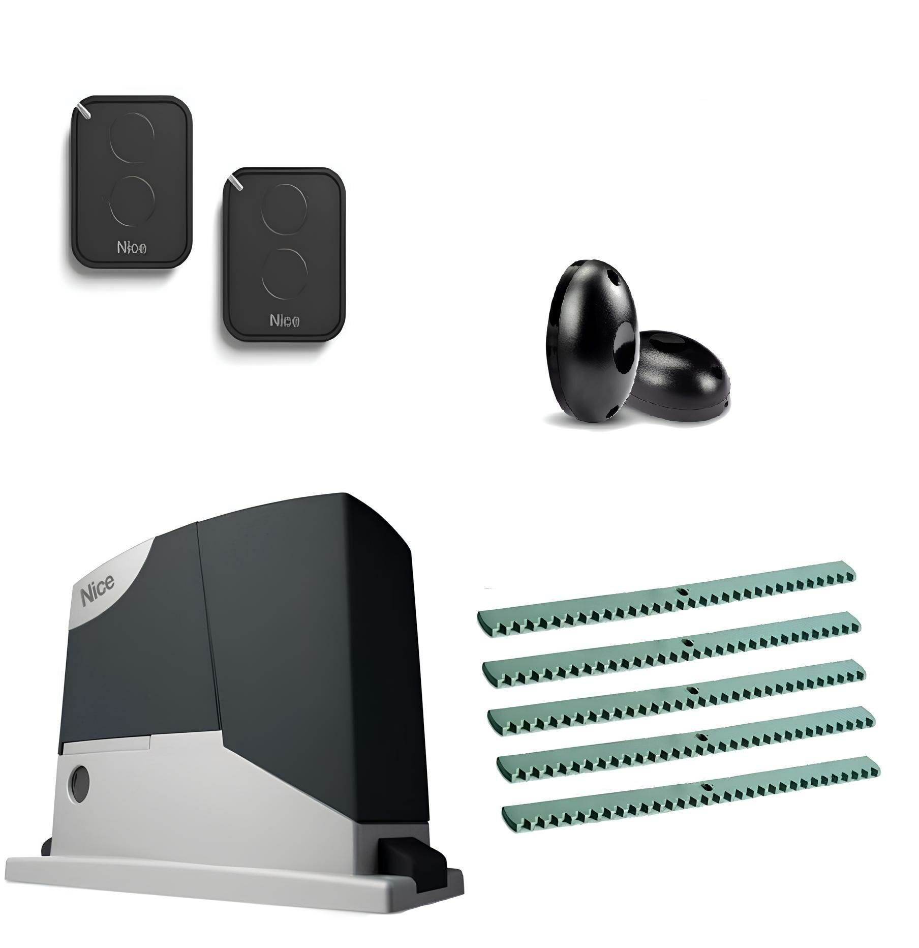 Автоматика для откатных ворот RD400KCE FK5, комплект: привод, фотоэлементы, 2 пульта, 5 реек