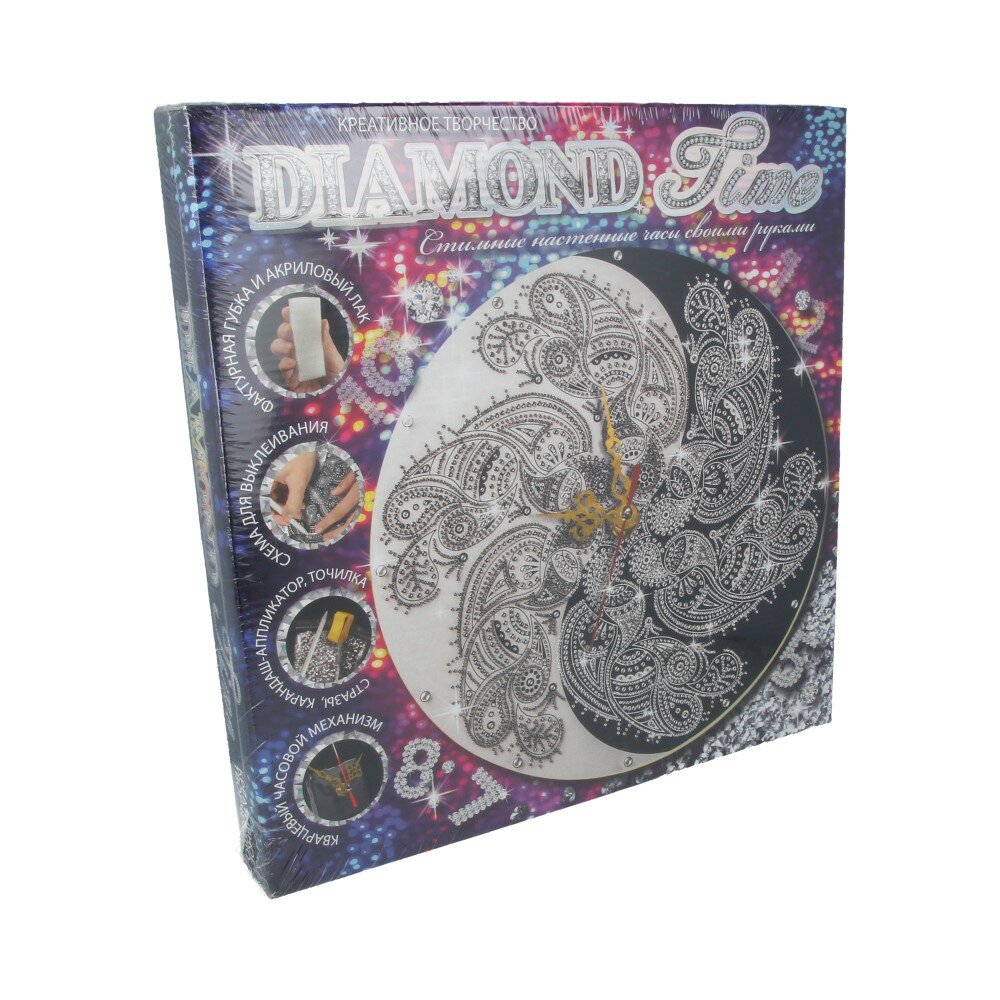 Данко Тойс Набор для творчества Настенные часы Diamond Time DTM-01-02-QV25 - стильный декор