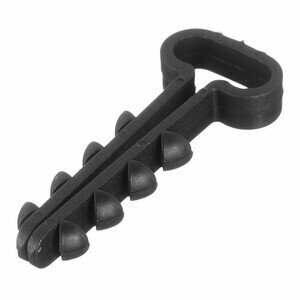 Дюбель-хомут для плоского кабеля 6-12 мм черный (500 шт.)