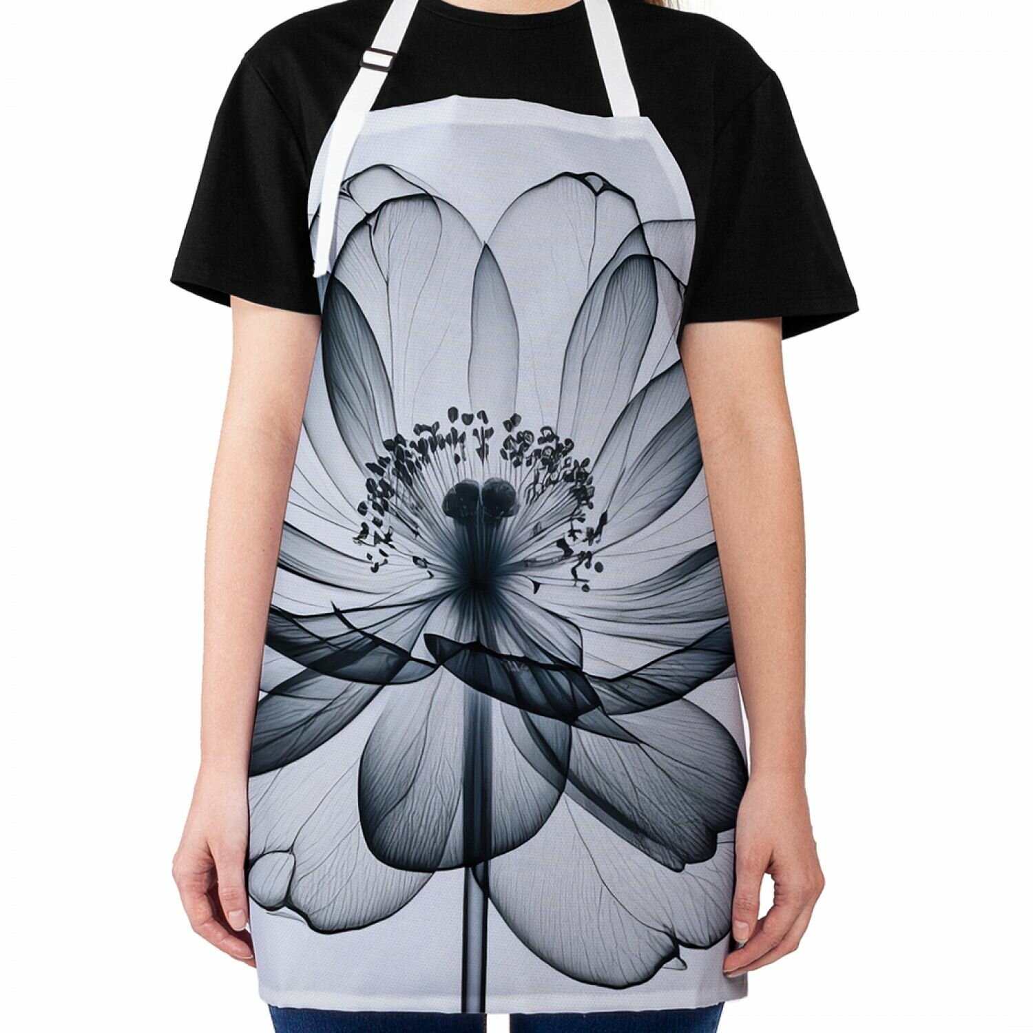 Фартук кухонный "Акварельный рисунок", универсальный размер для женщин и мужчин, JoyArty