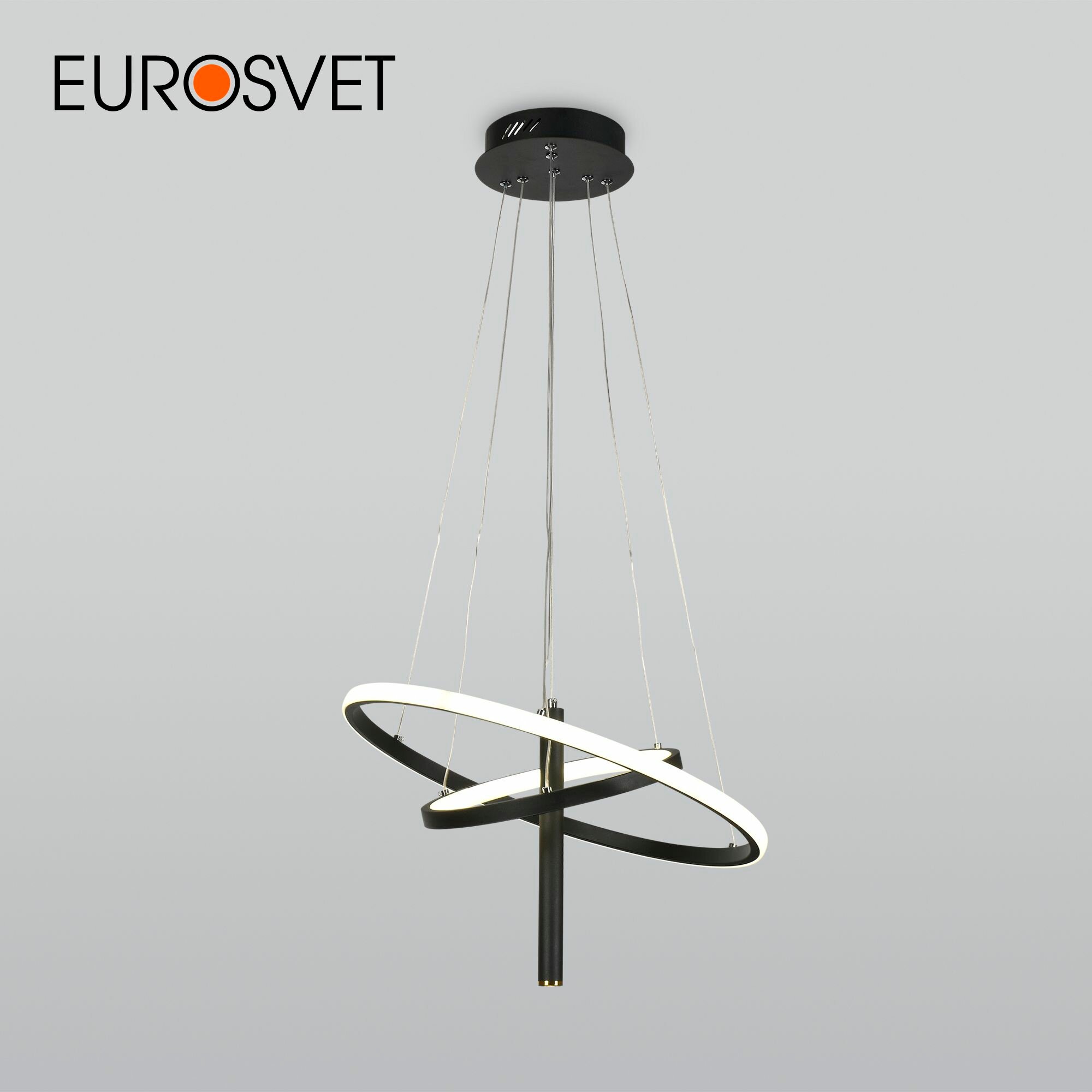 Люстра / Подвесной светодиодный светильник Eurosvet Stroke 90270/1, 53 Вт, 4200K, черный