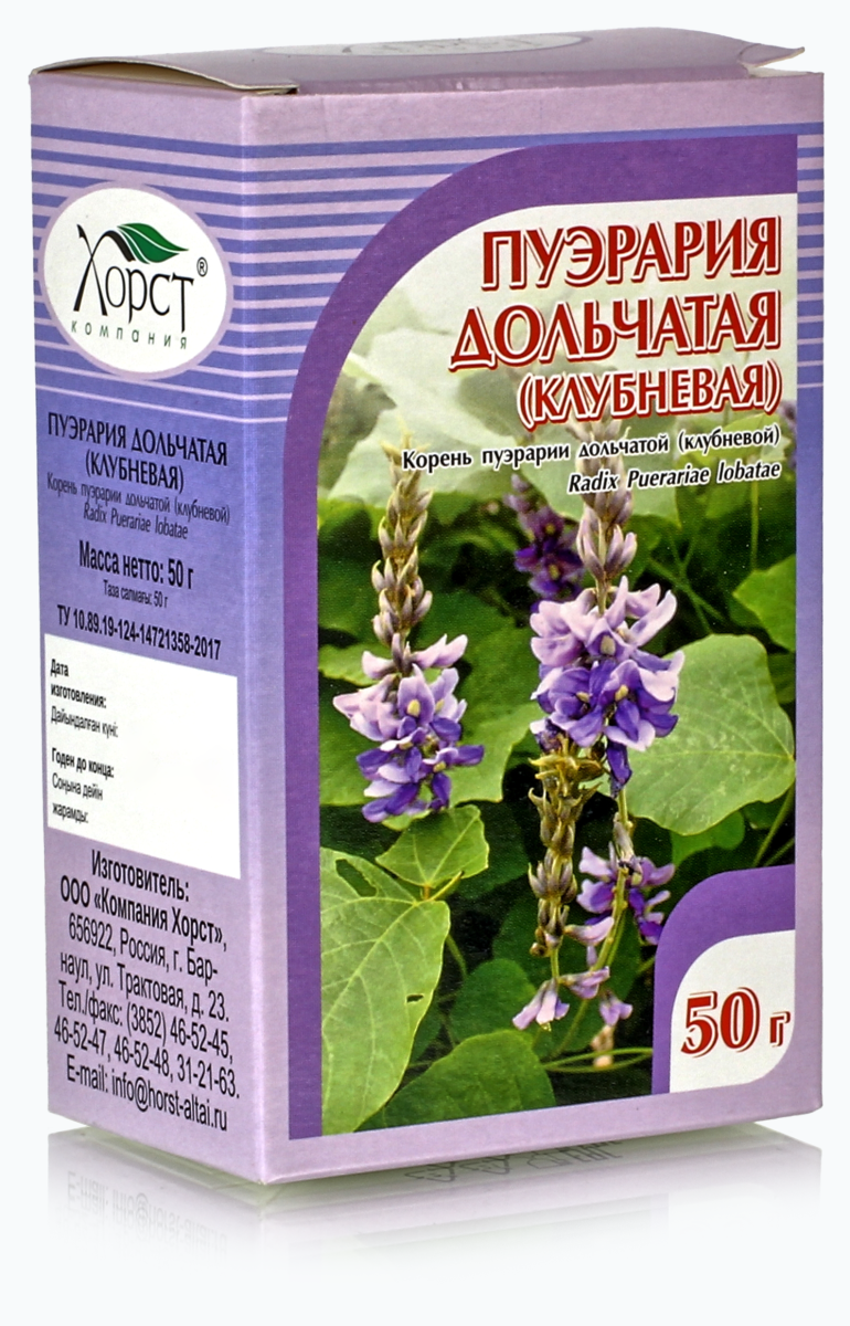 Пуэрария дольчатая клубневая корень 50 гр. при шуме в ушах, атеросклерозе, упадке сил