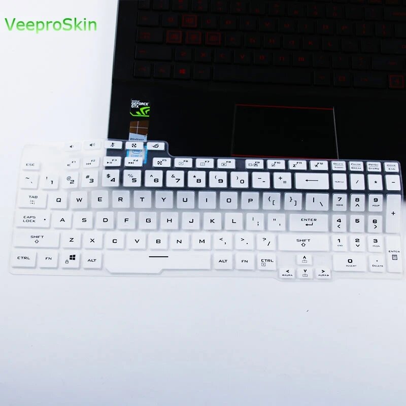 Водонепроницаемая силиконовая накладка на клавиатуру Powforward для ASUS TUF Gaming F15 FX506L FX506LI FX506LH FX506LU