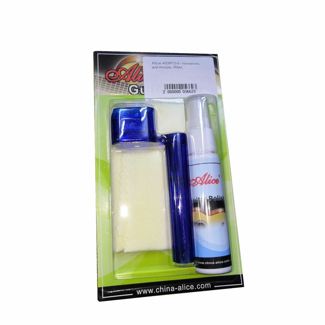 Набор - полироль для гитары, 50мл + машинка для намотки струн + салфетка для ухода