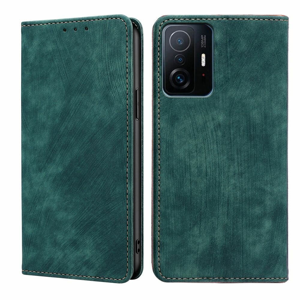 Чехол-книжка MyPads для Xiaomi Redmi Note 11T Pro/Note 11T Pro+ / Poco X4 GT / Сяоми Редми Ноте 11T Про/Поко X4 GT мягкое прикосновение (зеленый)