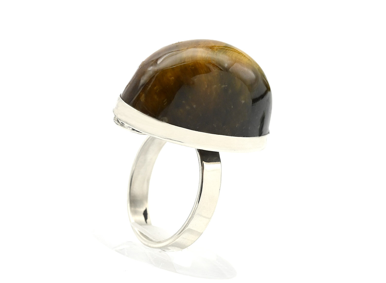 Кольцо, тигровый глаз