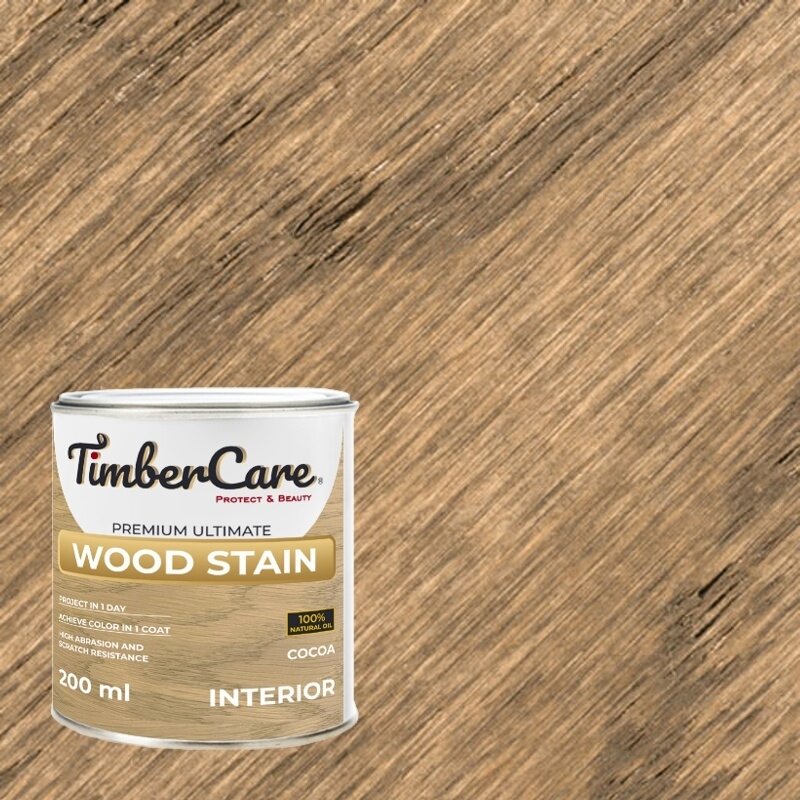 Масло 2 в 1 TimberCare Wood Stain тонирующее, высокой прочности 350085 Какао 0,2л