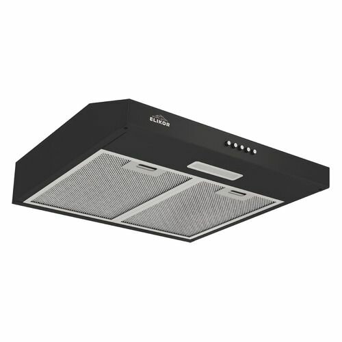 Вытяжка козырьковая Elikor Eco BK 50, управление кнопочное, черный [243067]