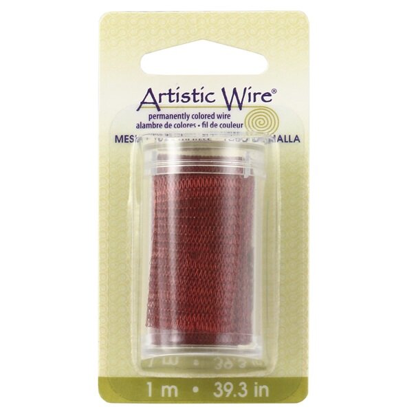 Металлическая ювелирная сетка, 18мм, Artistic Wire, цвет темная медь, 1 метр, в пластиковой баночке, 1 шт.