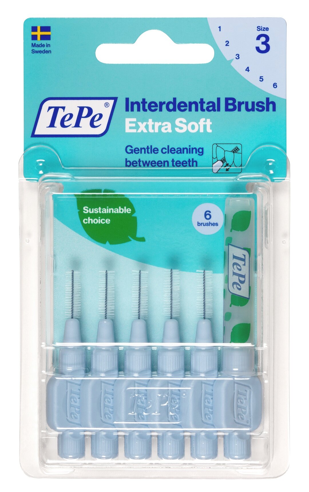 Межзубные ёршики TePe 0,6мм, Extra Soft, Blue