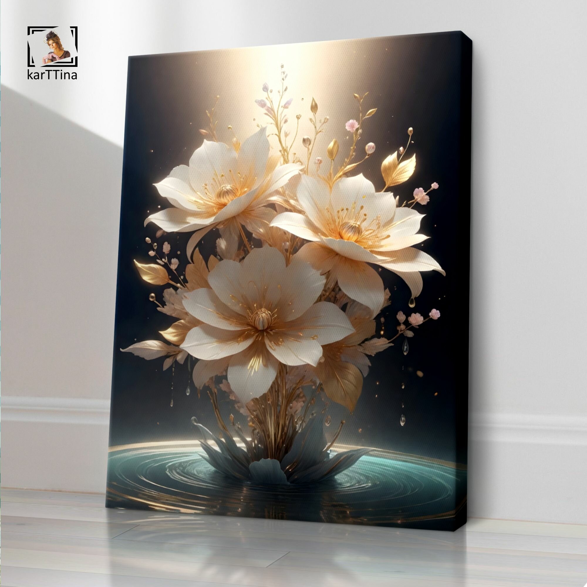 Картина на стену, интерьерная "Цветочная композиция №13" 30х40 см