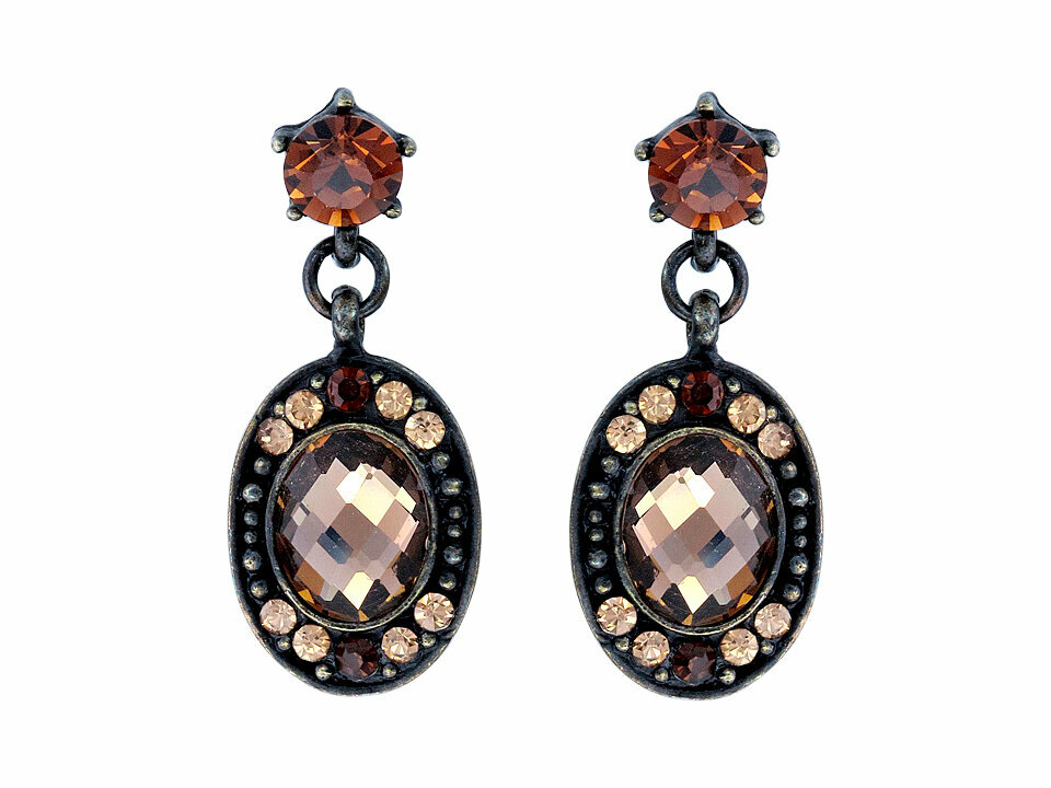 Серьги с подвесками, стекло, кристалл, кристаллы Swarovski