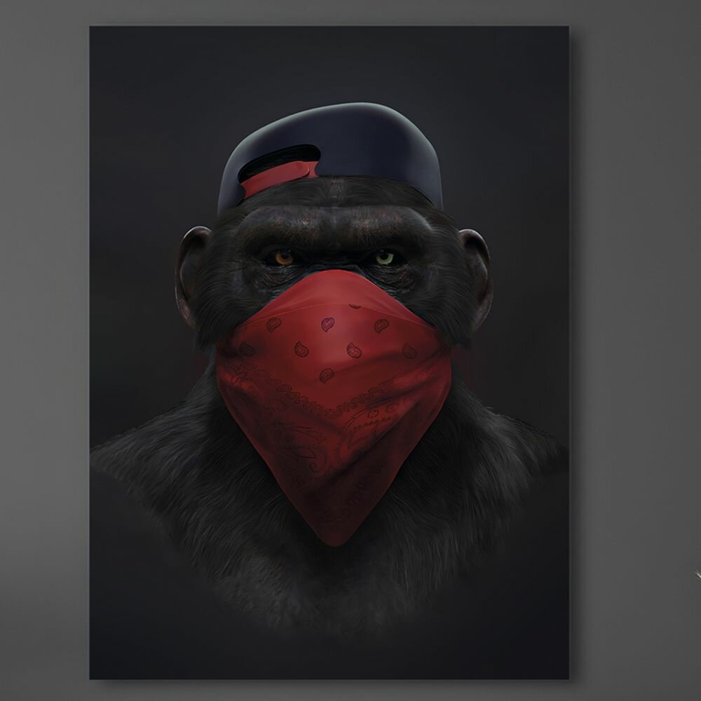 Картина на стену для интерьера от бренда Pechat Vip из категории Три-мудрые-обезьяны 50х70 см.