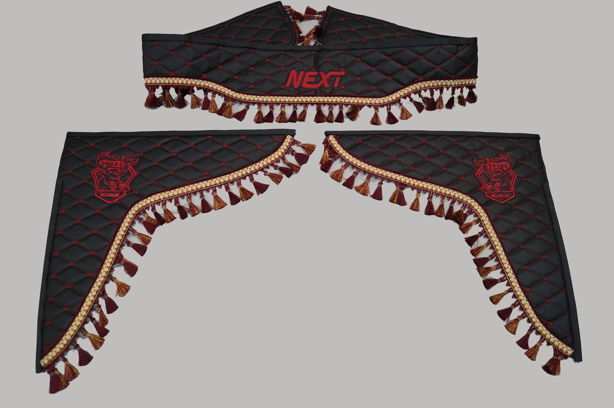 Ламбрекены (1.8м) для автомобилей. Злой лось. Красная строчка