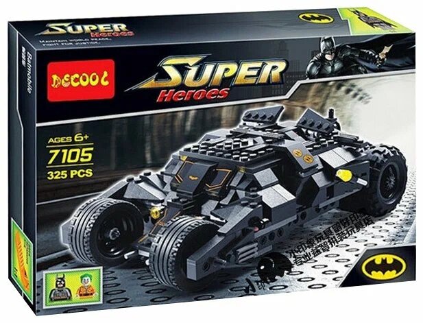 Конструктор Jisi bricks (Decool) Super Heroes 7105 Бэтмобиль, 325 дет.