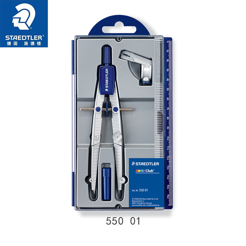 Компас STAEDTLER 550 01, металлический, быстродвижущийся, студенческий дизайн