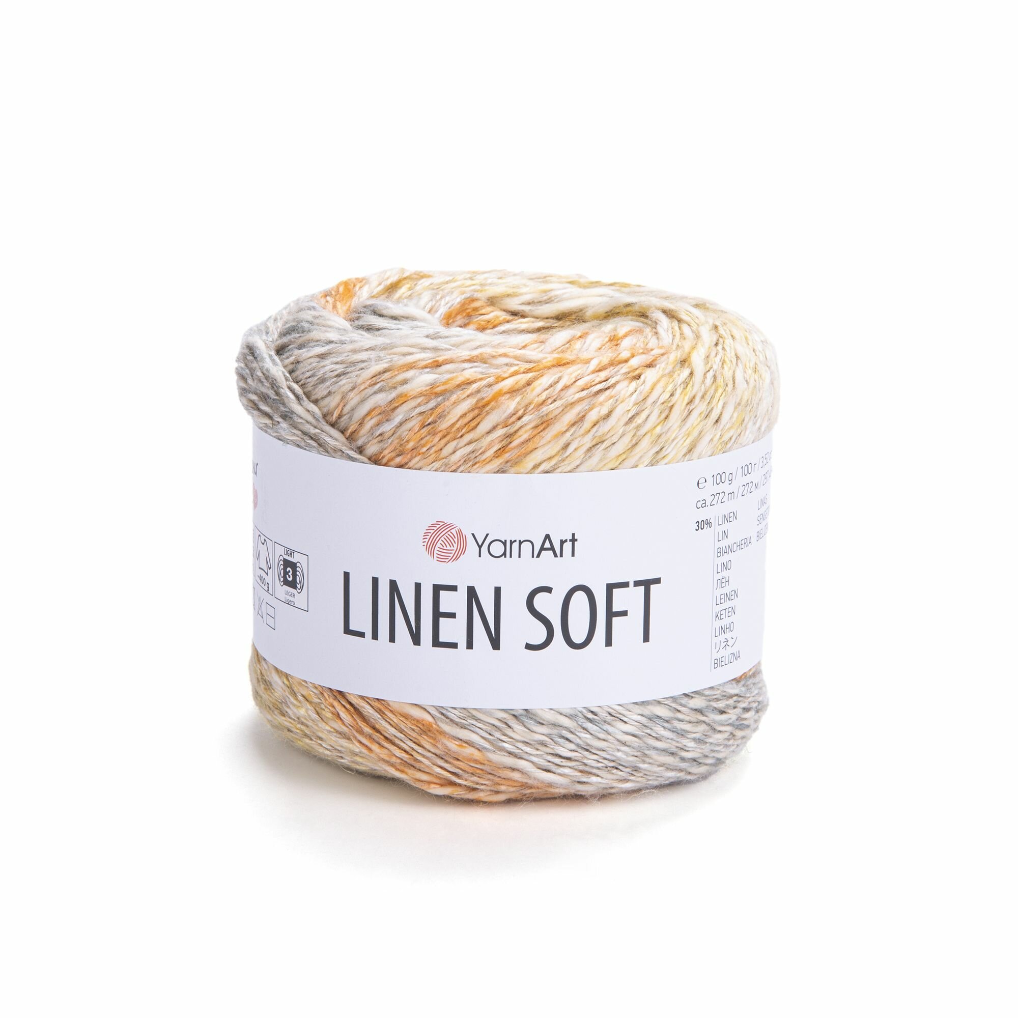Пряжа YarnArt Linen Soft цвет 7403 (100г/272м, упаковка 4 мотка)
