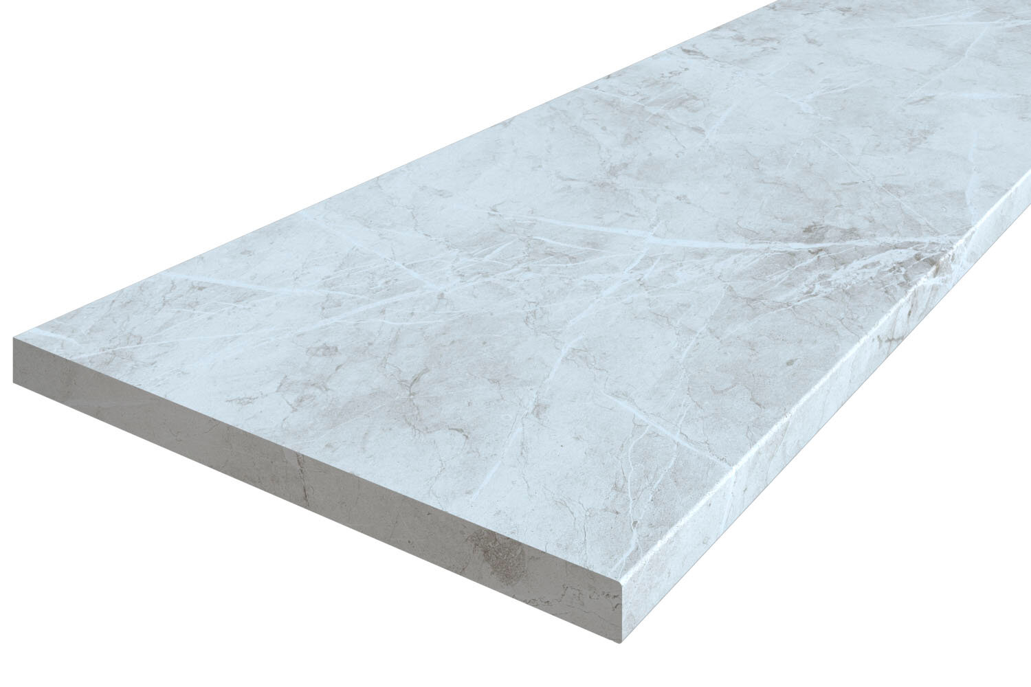 Столешница 2400 мм, мрамор лацио белый