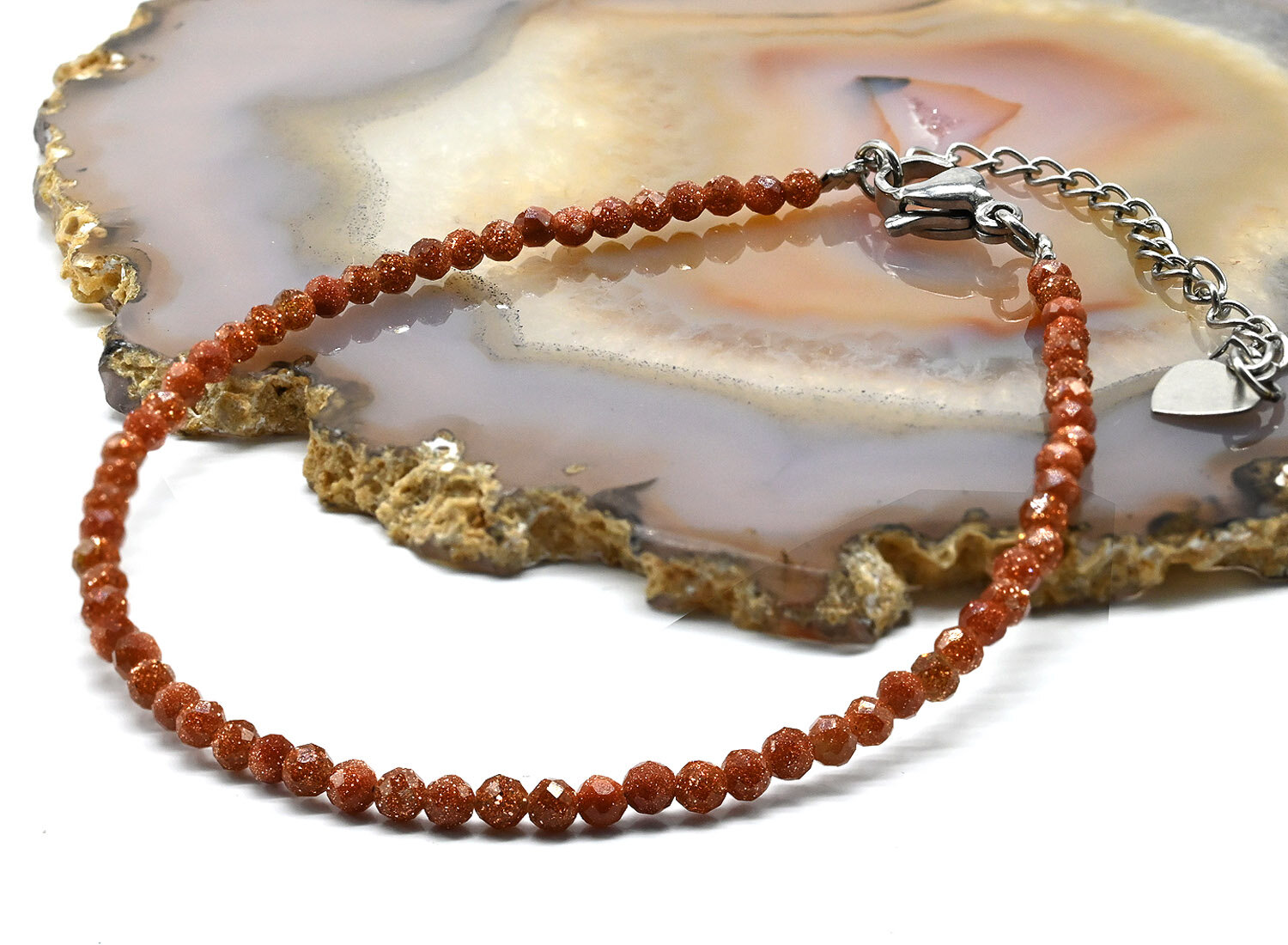 Браслет-цепочка, авантюрин