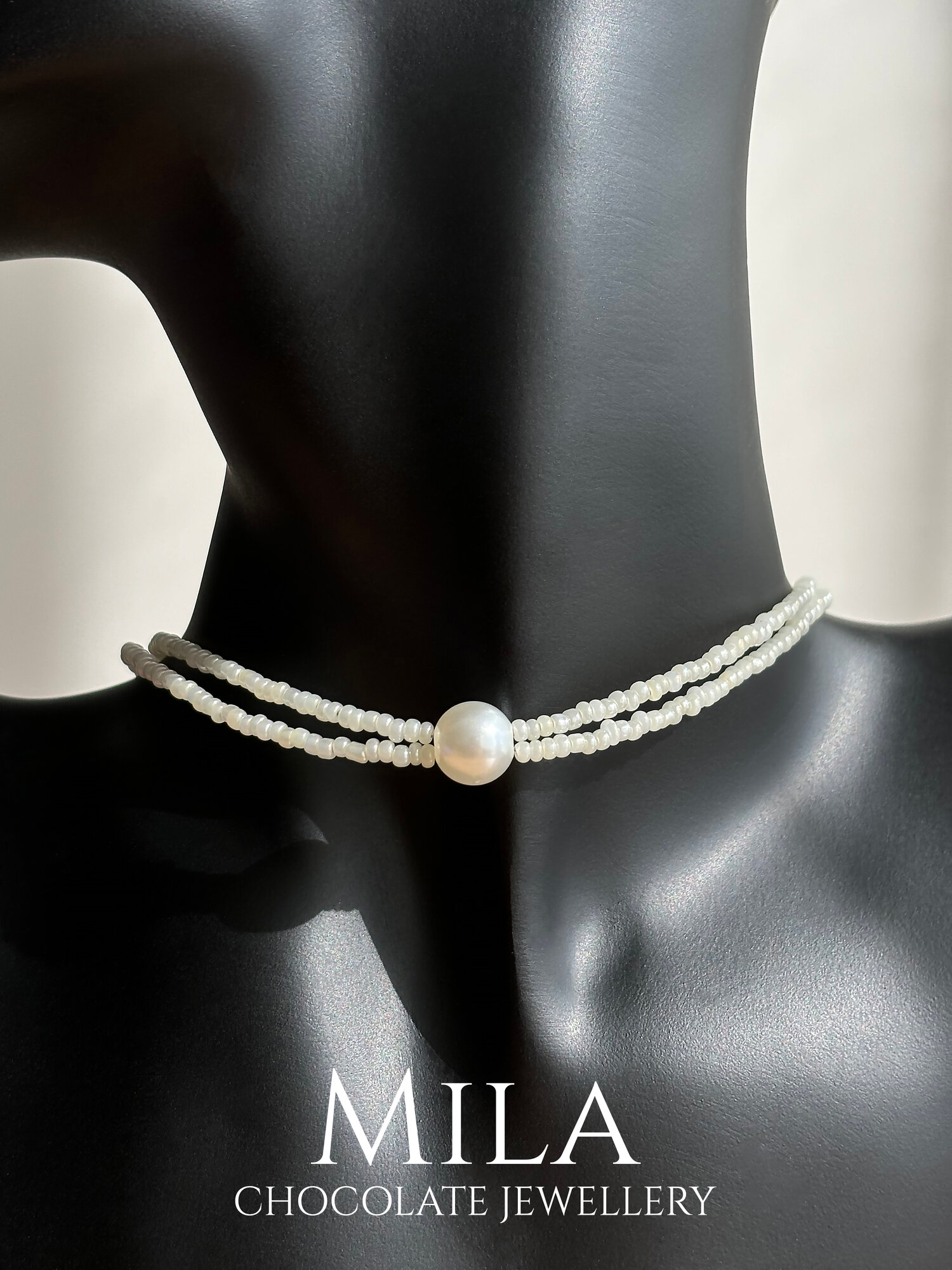 Колье, бисер, жемчуг имитация