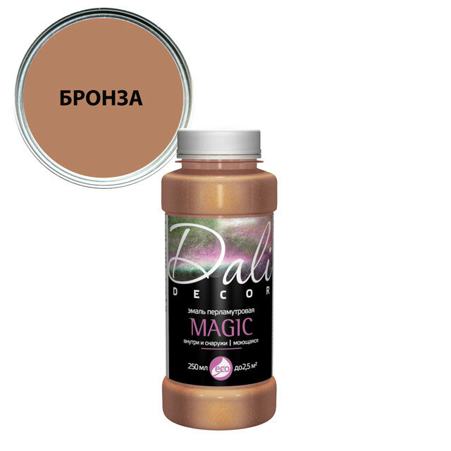 Эмаль акриловая DALI Decor Magic декоративная 0,25л перламутровая бронза, арт.20523