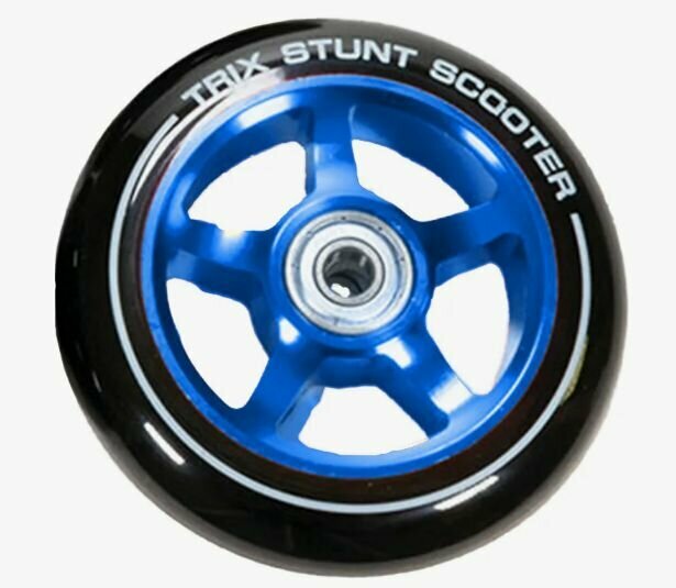 Колесо для трюкового самоката, 100мм, с подшипниками ABEC 7, пластик, синее