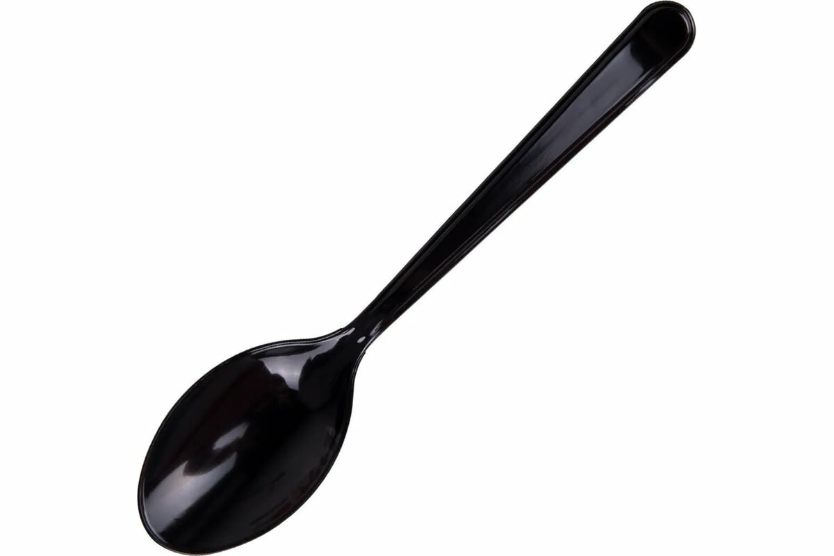 Офисмаг /WELDAY Одноразовые ложки столовые 180мм комплект 50шт, эталон, пластиковые, черные, , 607836