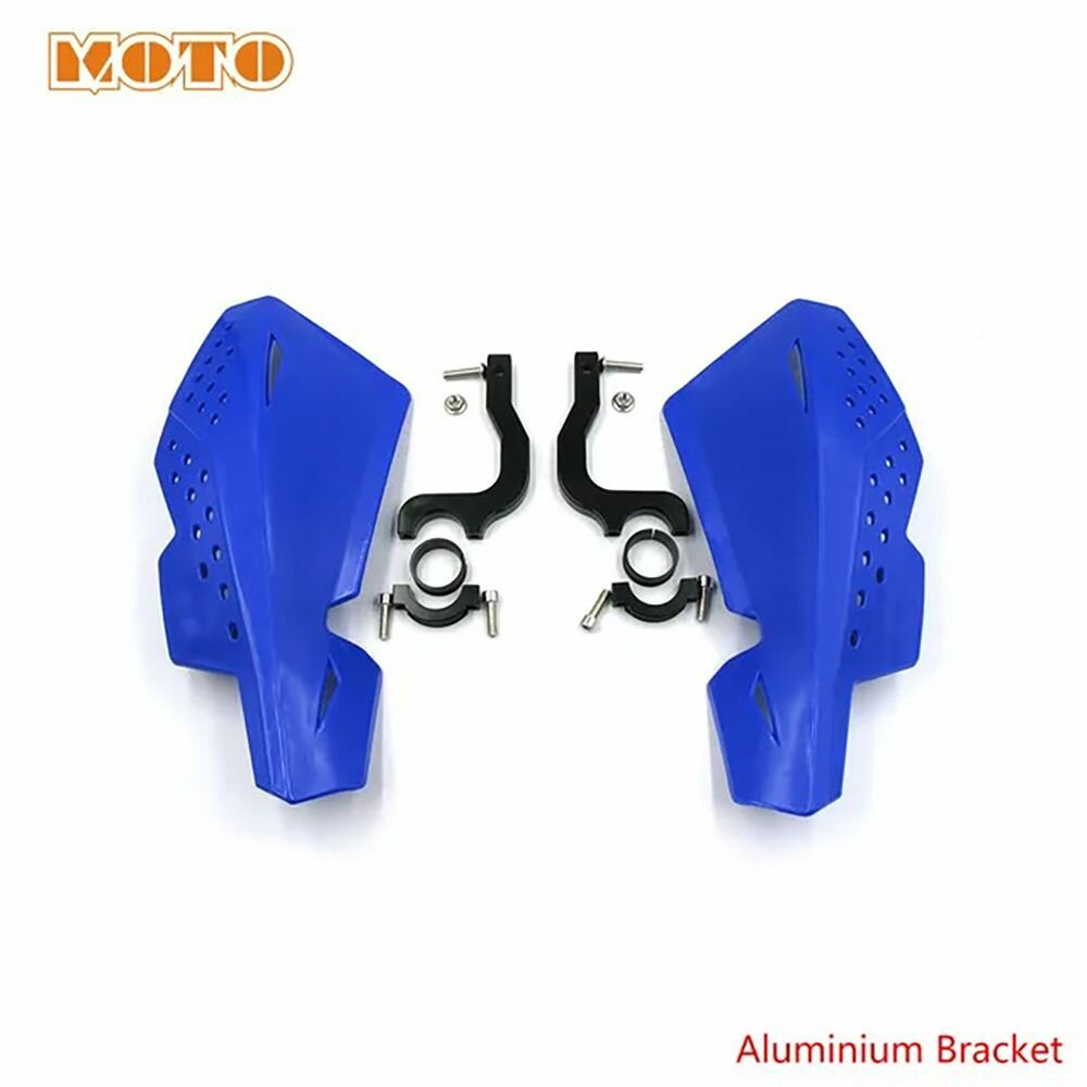 Защита рук для мотоцикла MOTO Racing H-25 синяя, алюминиевые крепления.