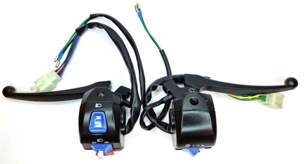 Переключатели руля в сборе скутер FT50QT-3 с рычагами и проводами