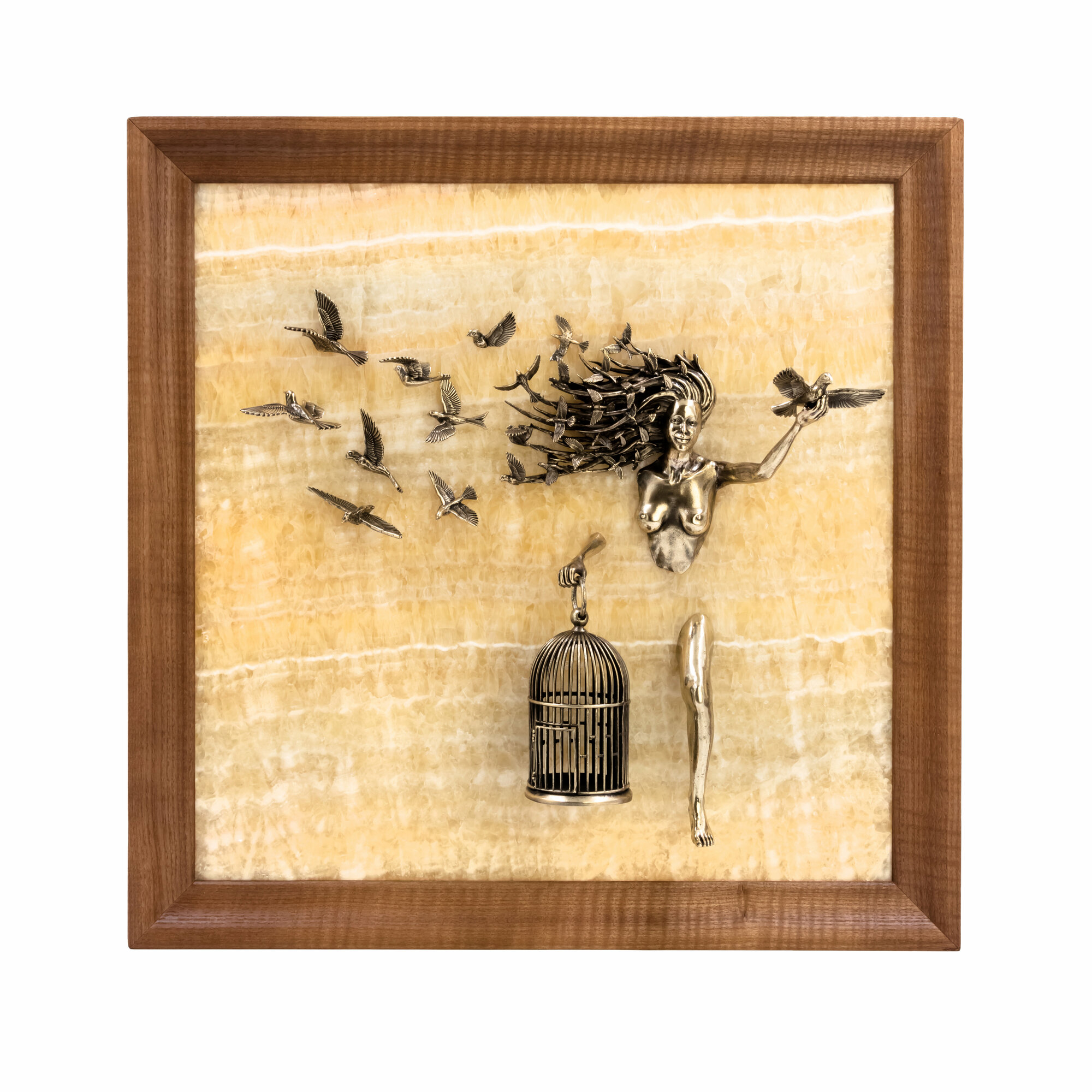 Картина Птицы (ВхШхД 34см./34см./4см.)