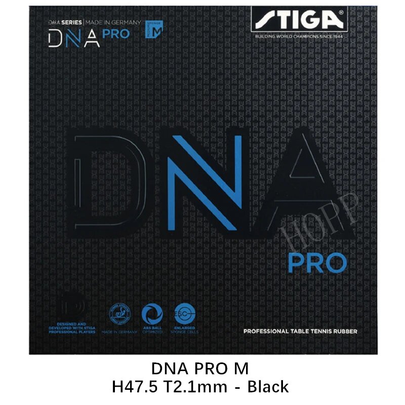 STIGA DNA PRO М резина для настольного тенниса Черный, DNA PRO M Black