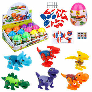 Игрушка (1Toy) Конструктор Динопарк Яйцо с динозавром [6видов в ассорт.] (Т23900)