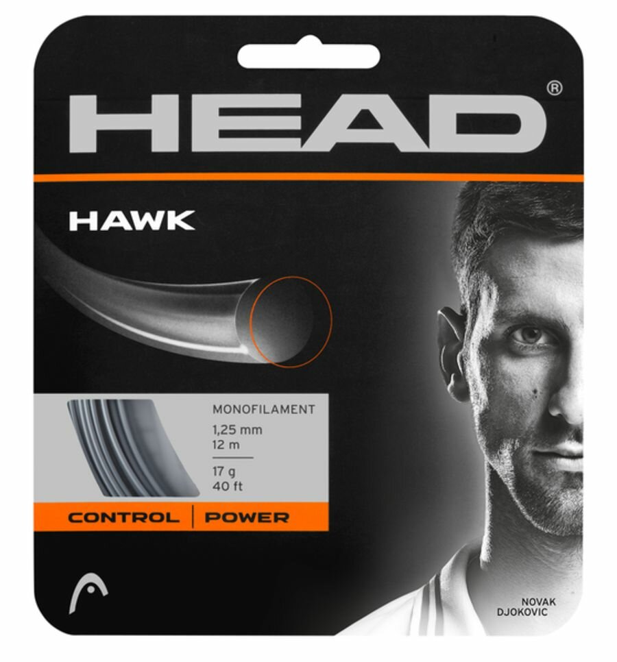 Струна теннисная Head HAWK Grey 1.25mm 12m