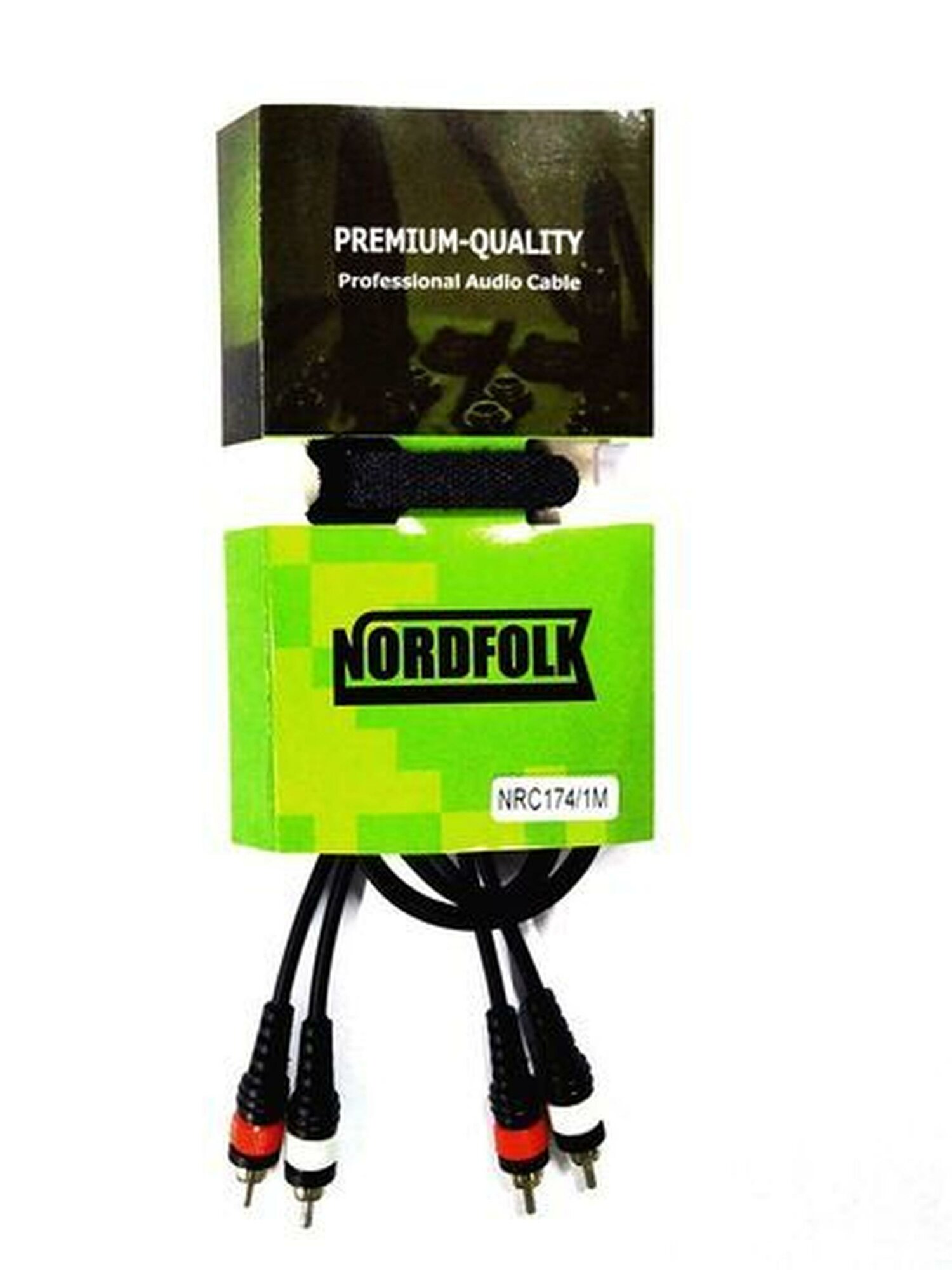 Аудио кабель 2 RCA x 2 RCA 1m Nordfolk NRC174/1M / тюльпан колокольчики