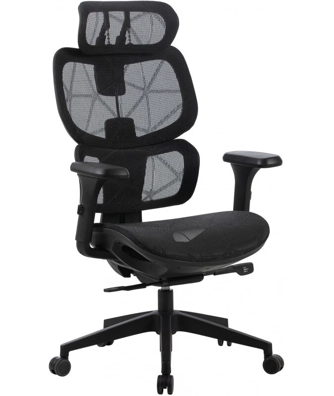 Кресло Cactus CS-MC555-BK, обивка: сетка, цвет: черный